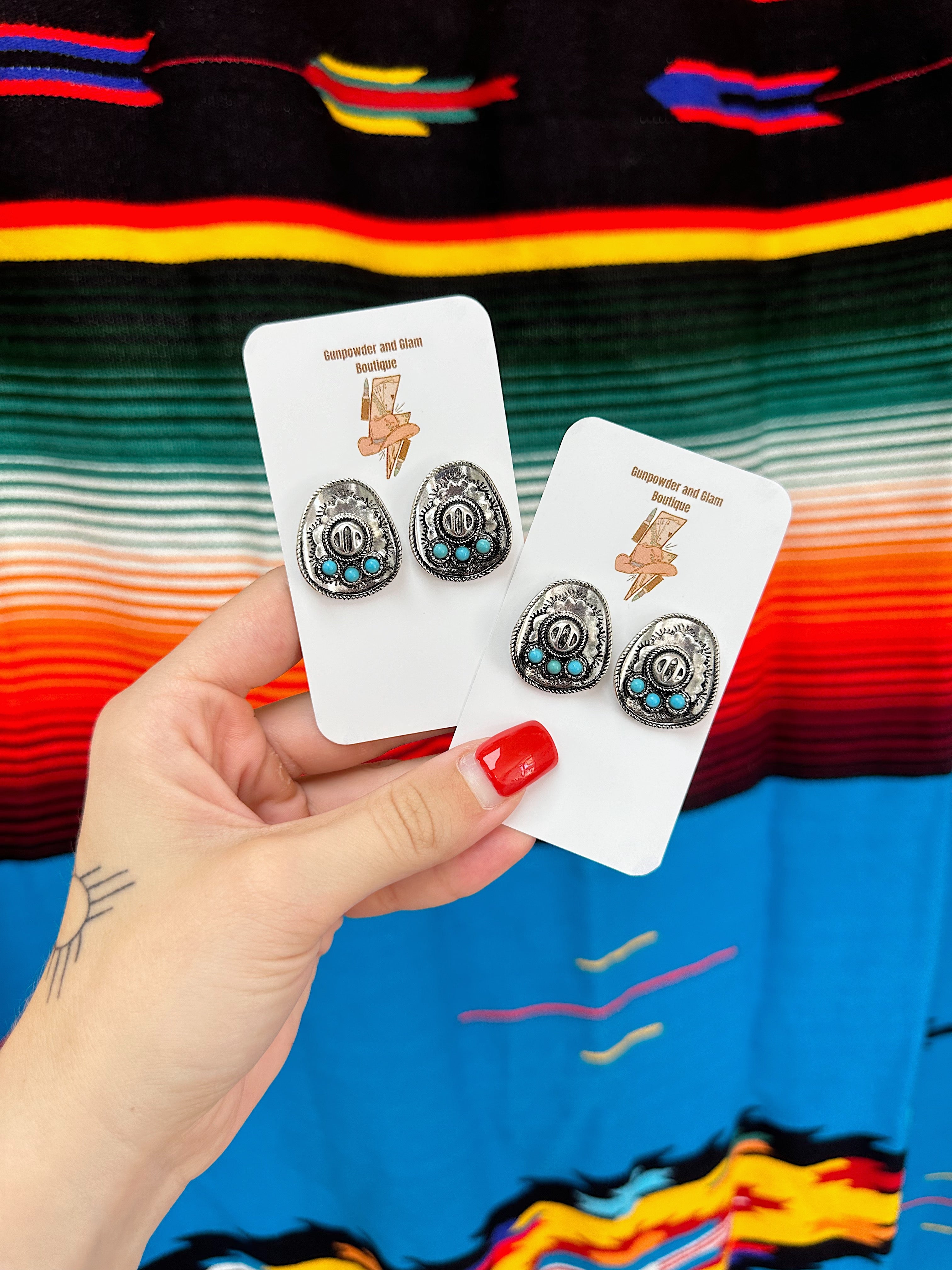 The Cowboy Hat Studs – Gunpowder and Glam Boutique